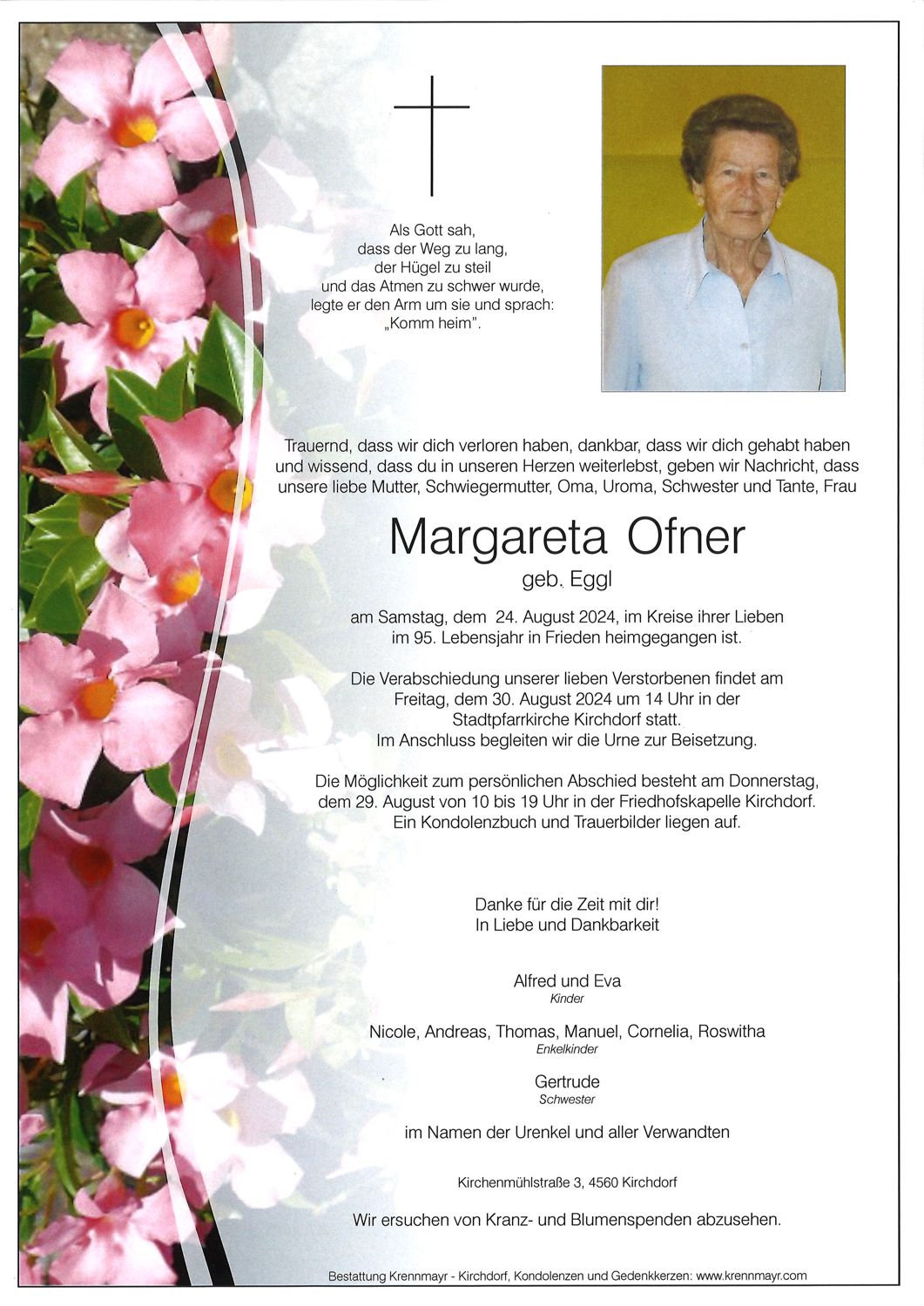 Todesfall Margareta Ofner